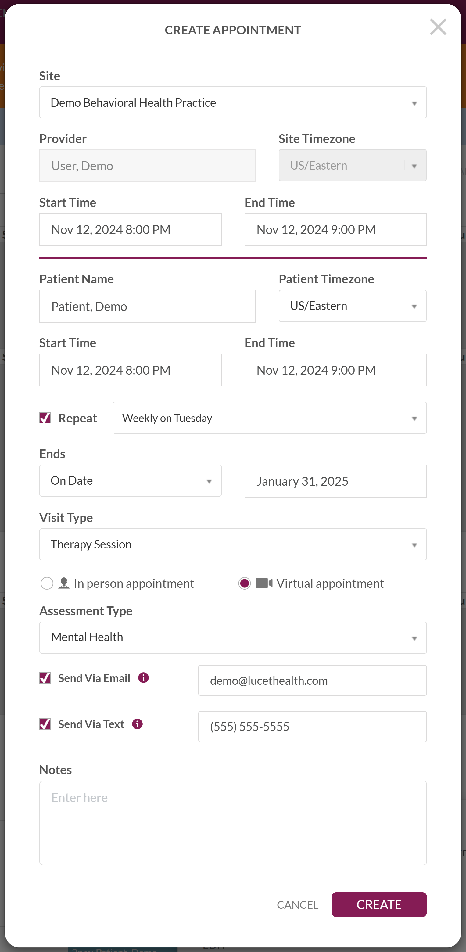 How to Add a Visit (Appointment) from the Patient Profile