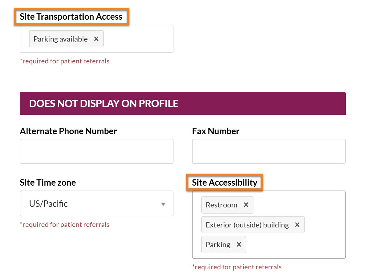 Maintaining Your Professional and Site Profile